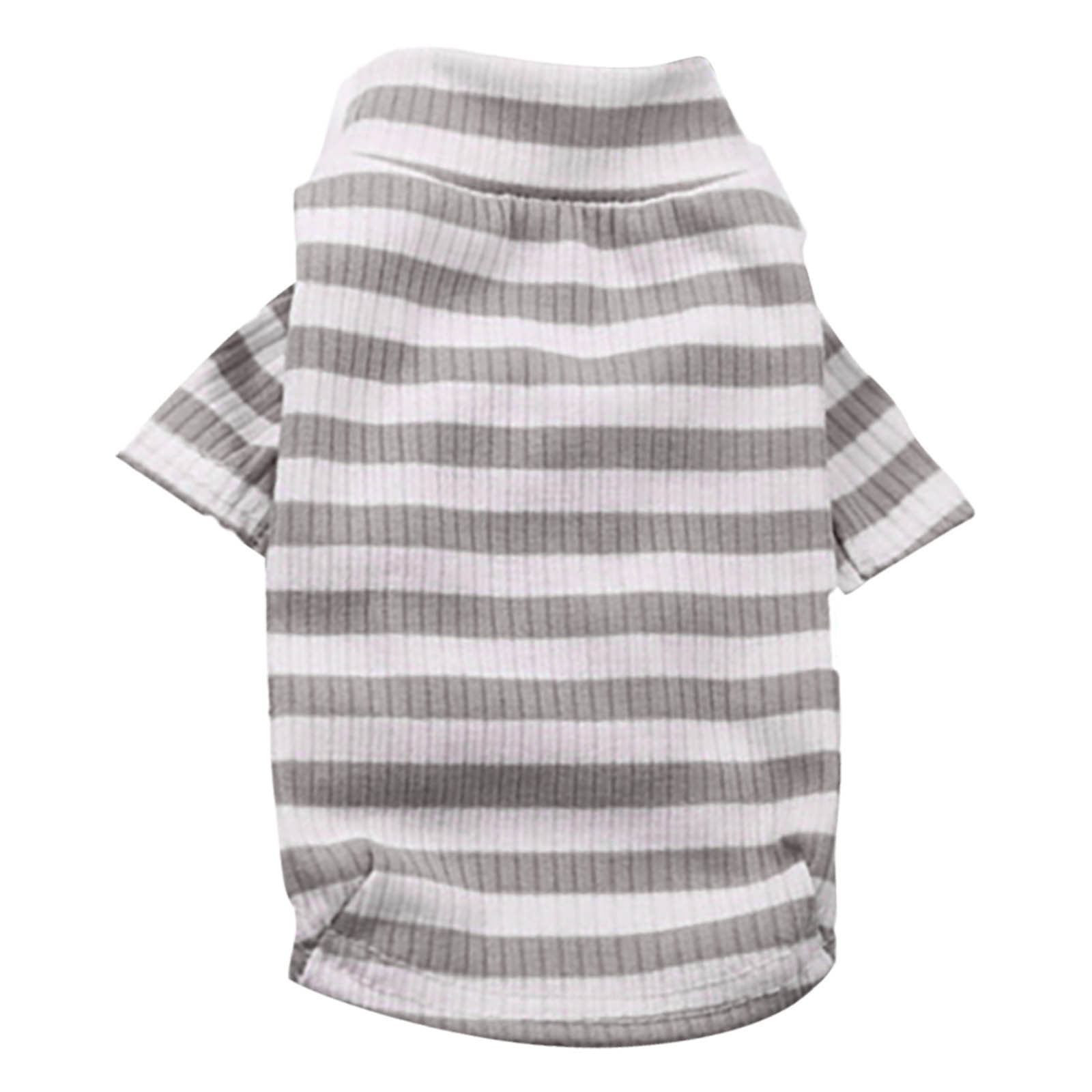 YUEHAO Dog Clothes for Small Dogs Pet Winter Stripe Color Bottoming Dog Costumes Pet Dog Cat ...