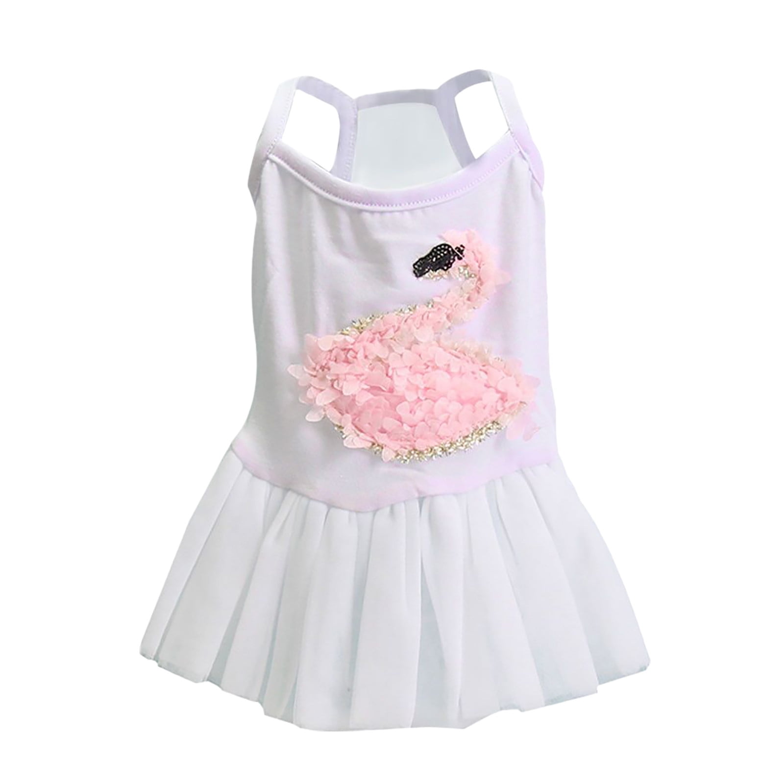 YUEHAO Dog Skirts for Small Dogs Girl Fashion Pet Swan Pattern ...