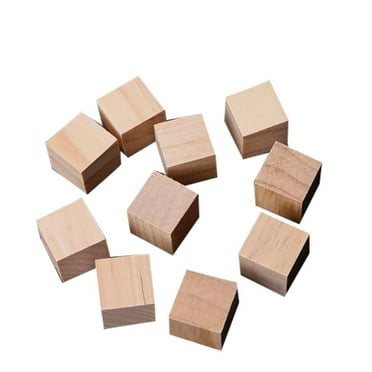 5" Large Wood Cubes, Pack of 2 Square Wood Block for DIY, Wooden Blocks ...