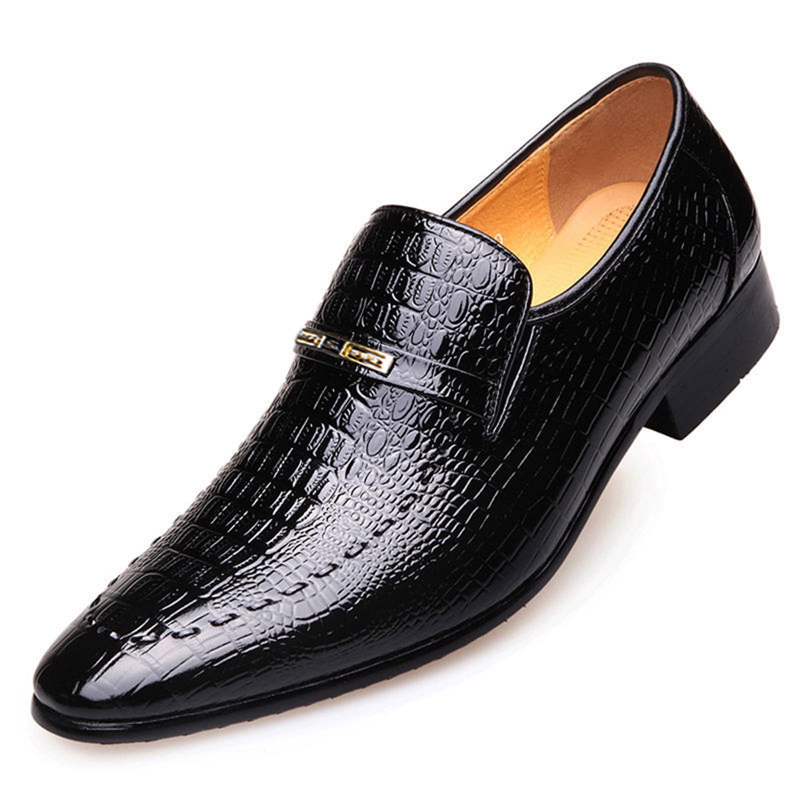 YUEHUA Fashion Closed Pointed Toe Oxford Dress Shoes Men's Tuxedo ...