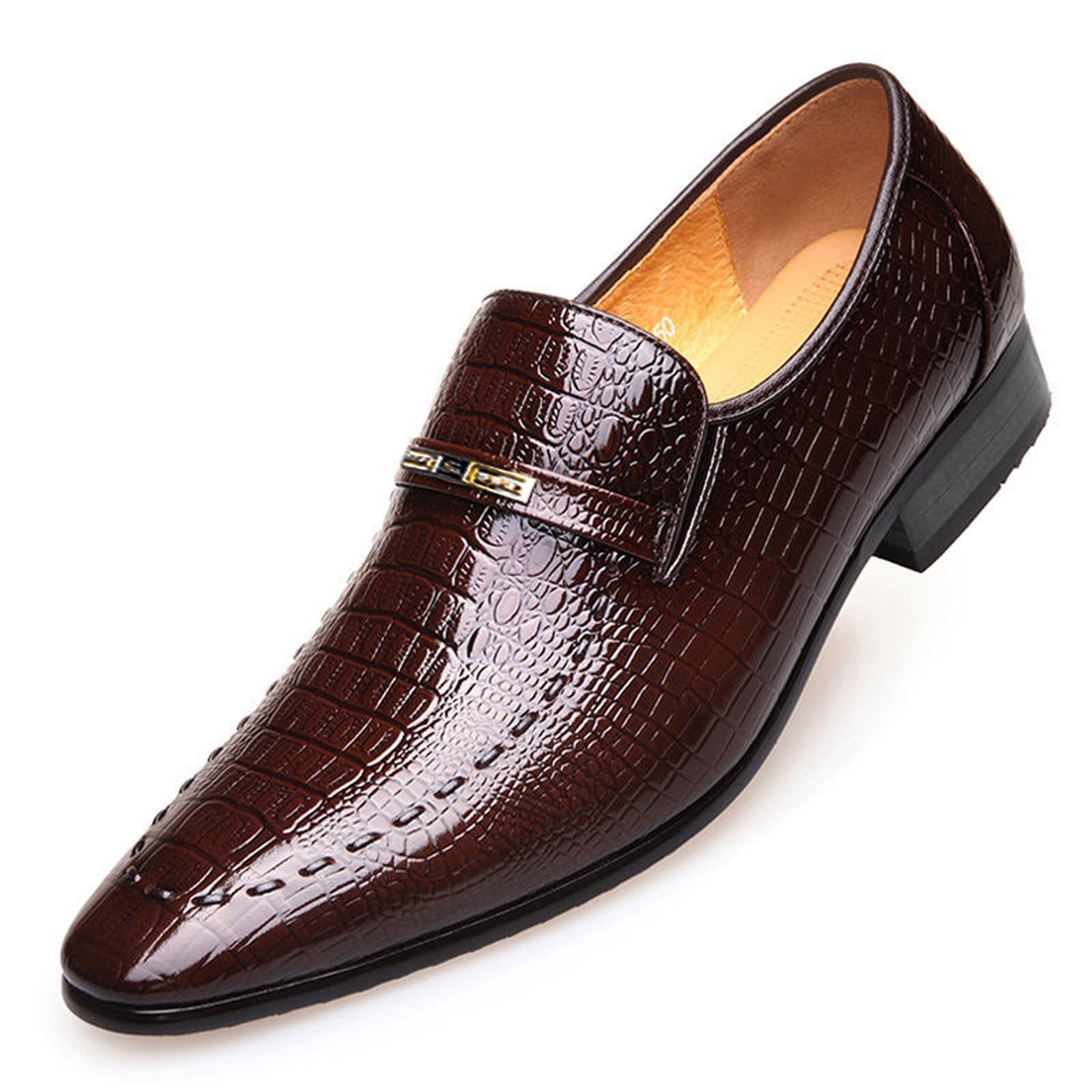 YUEHUA Fashion Closed Pointed Toe Oxford Dress Shoes Men's Tuxedo ...