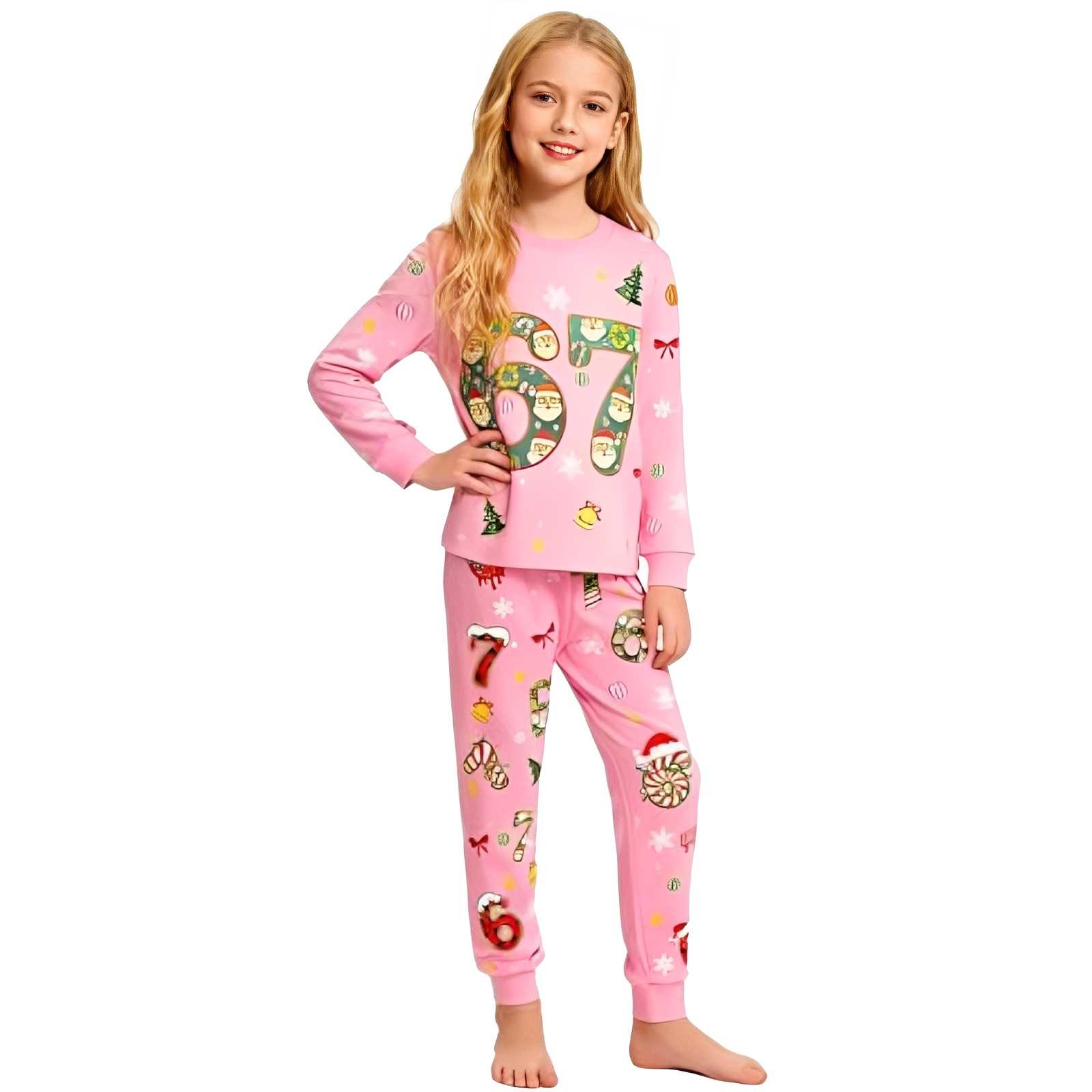 YUEHUA Kids 67 Pajamas Two Piece Outfit Sets for Kids Six Seven 6 7 ...