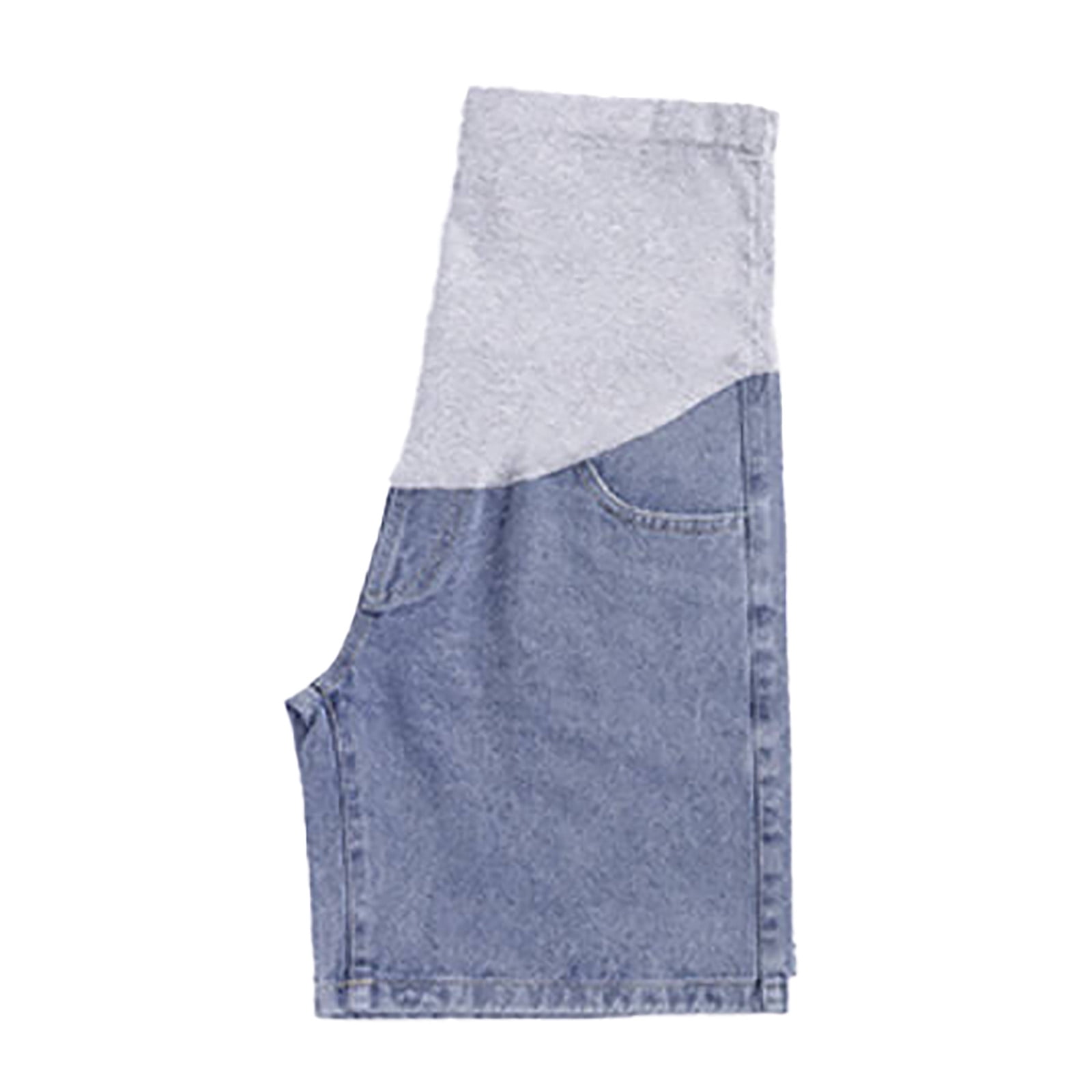 YUEHUA Women's Maternity Jean Shorts Over Belly Pregnancy Lounge ...
