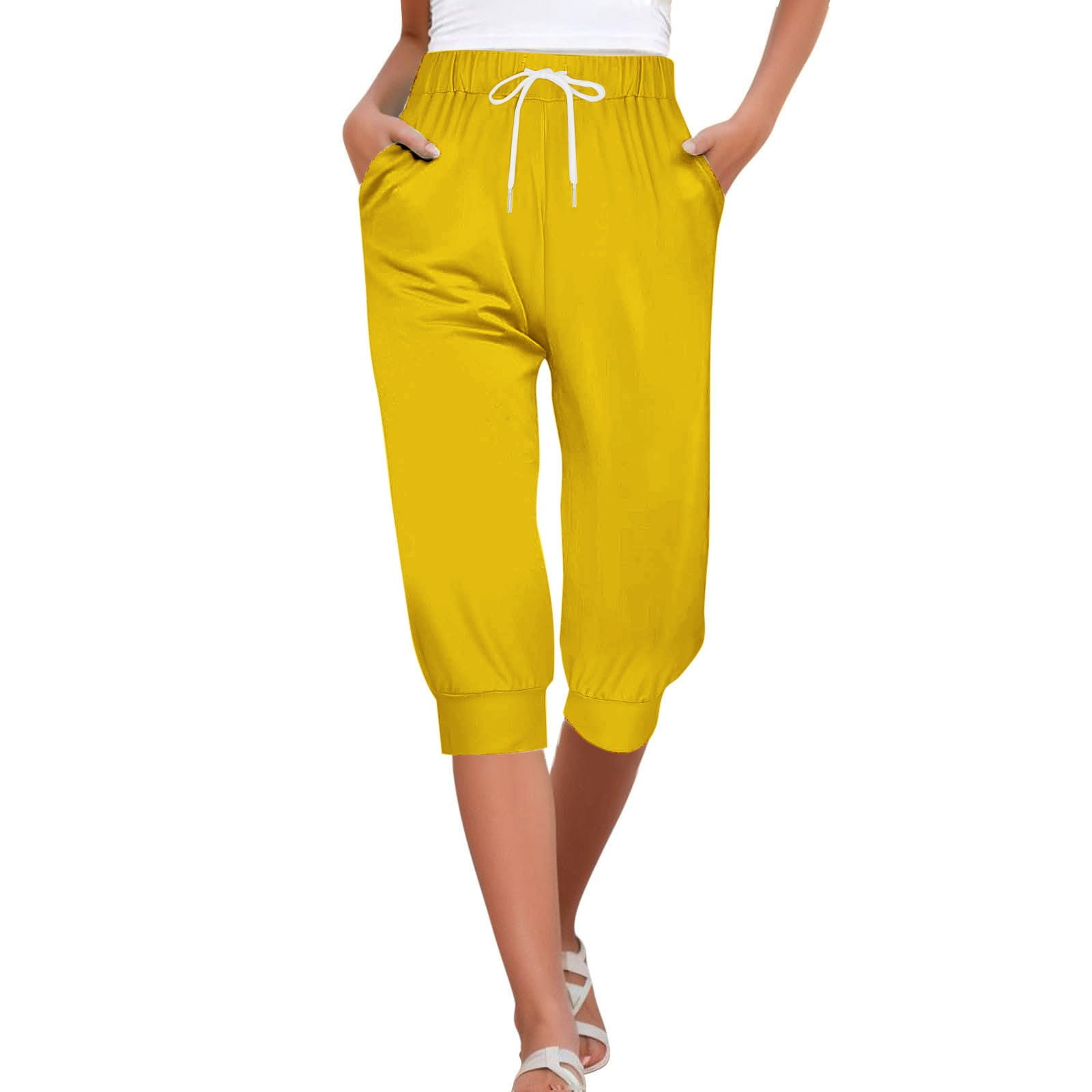 YUEJUIR Capris for Women Shorts for Women 2024 Summer High Waisted ...