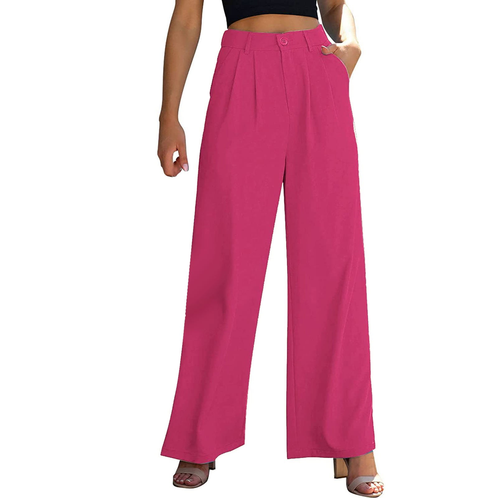 YUEJUIR Slacks For Women Women'S Wide Leg Pants For Work Business ...
