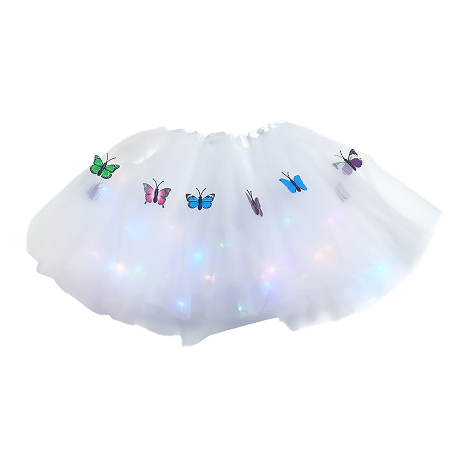 YUEJUIR Rainbow Tutu Adult Tutu Nepotism Light Glowing Sequin Skirt ...