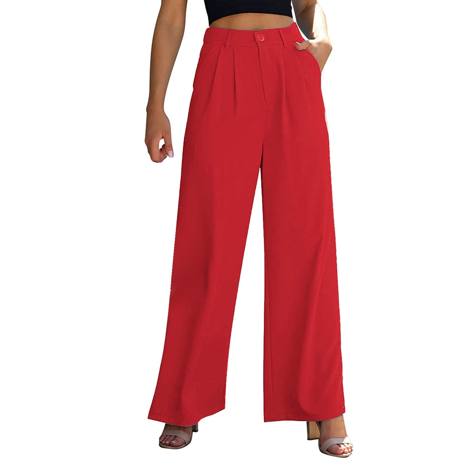 YUEJUIR Work Pants Women Women'S Wide Leg Pants For Work Business ...