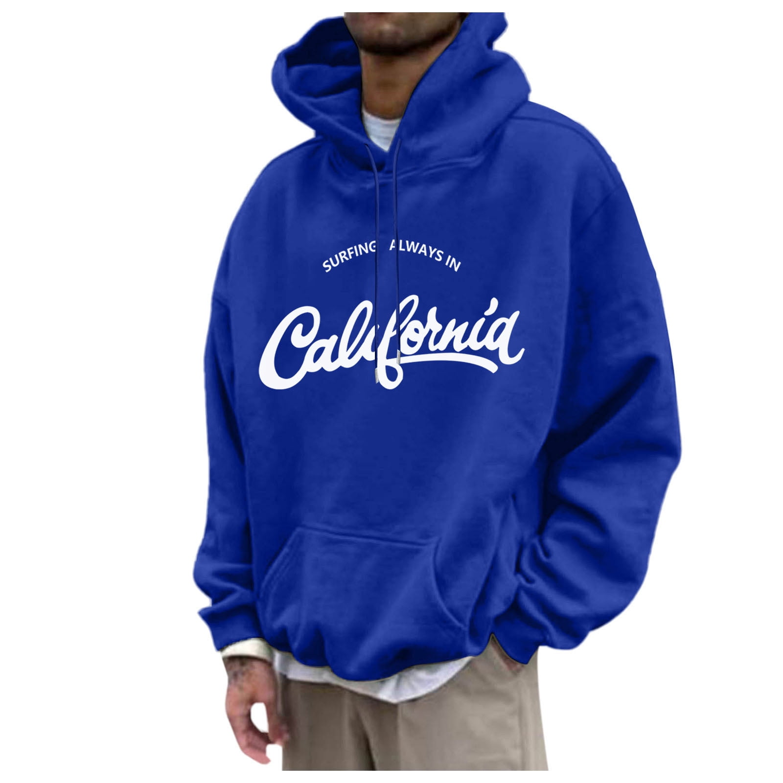 YUELONGHU Men Casual Crew Neck Pullover Mens Sweatshirt Hoodies ...