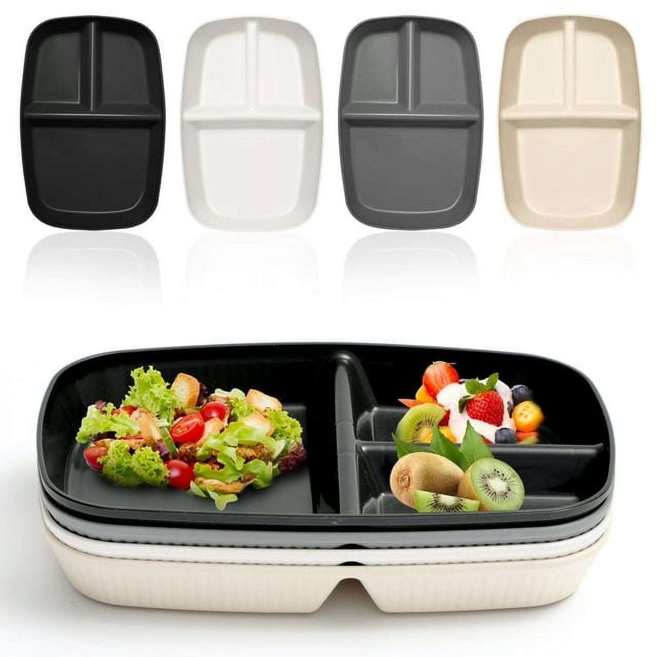 YUESHENGHAO Adult Divider Plate (10.6 inches) Unbreakable Wheat Weight ...