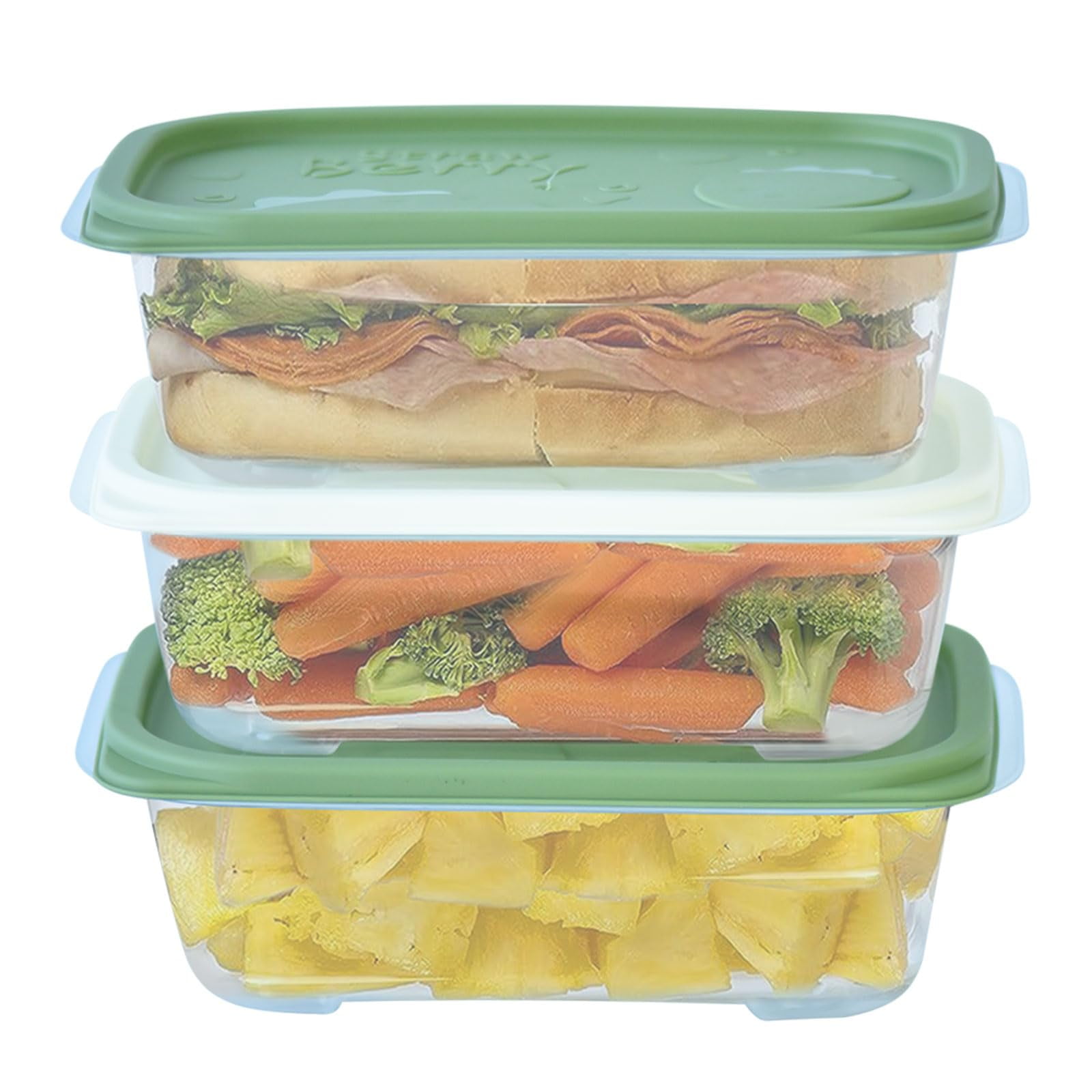 YUESING 3 Pack Meal Prep Containers Reusable Freezer Food Storage ...