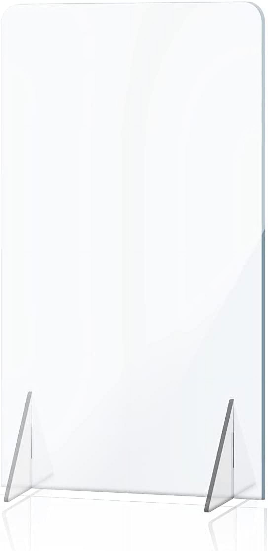 YUESUO, No Cutout Sneeze Guard for Counter and Desk, Portable Clear ...