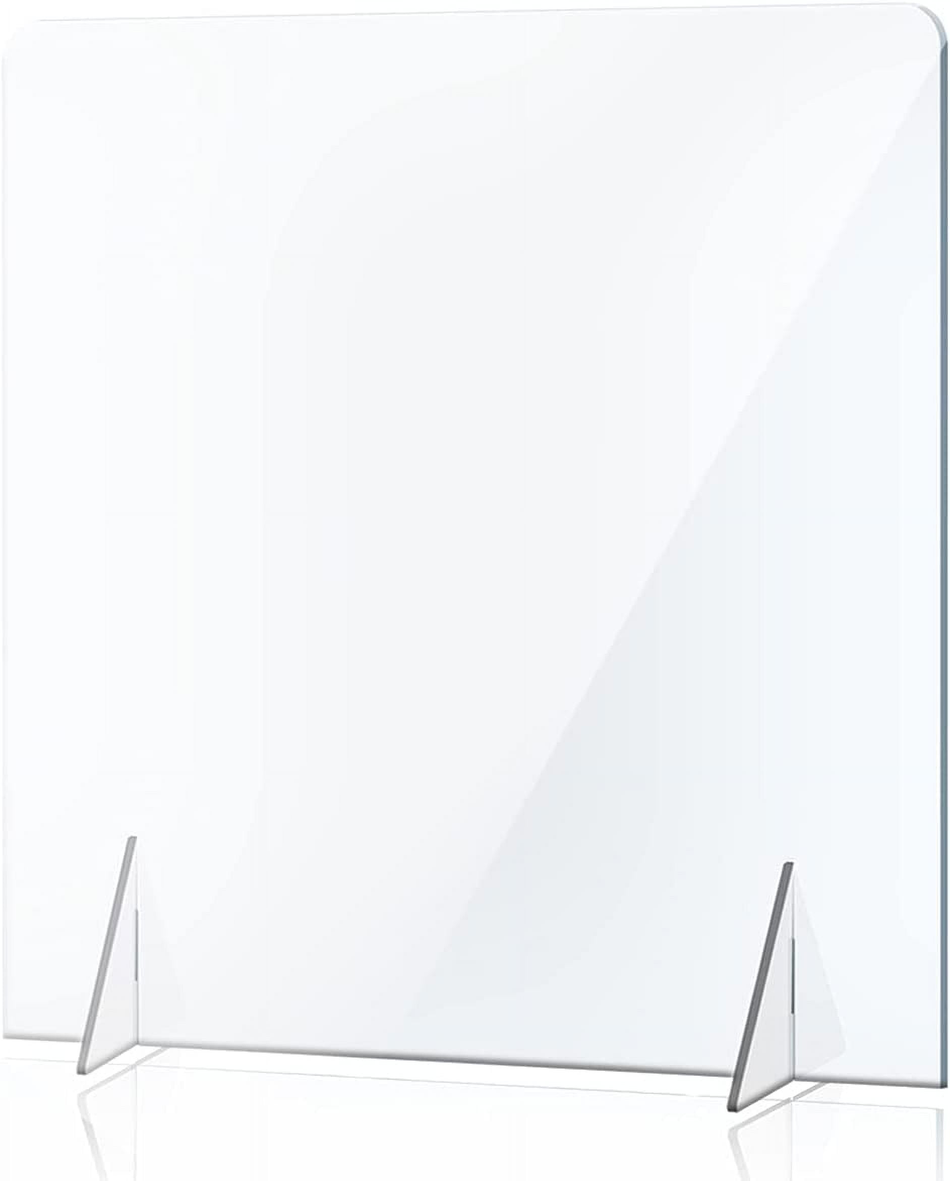 YUESUO, No Cutout Sneeze Guard Panel for Counter and Desk, Portable ...