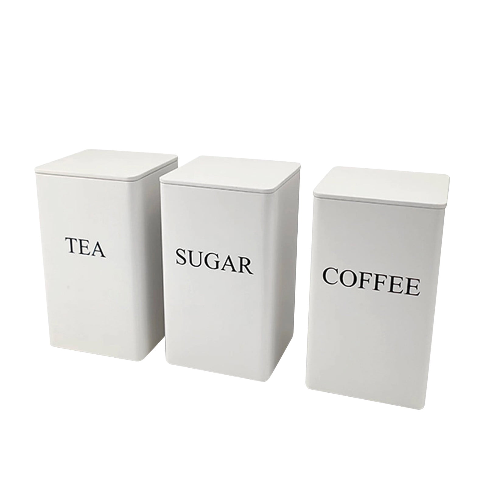 YUEVE 3 Pieces Coffee Tea Container Set Metal Vintage Kitchen Jar Set ...