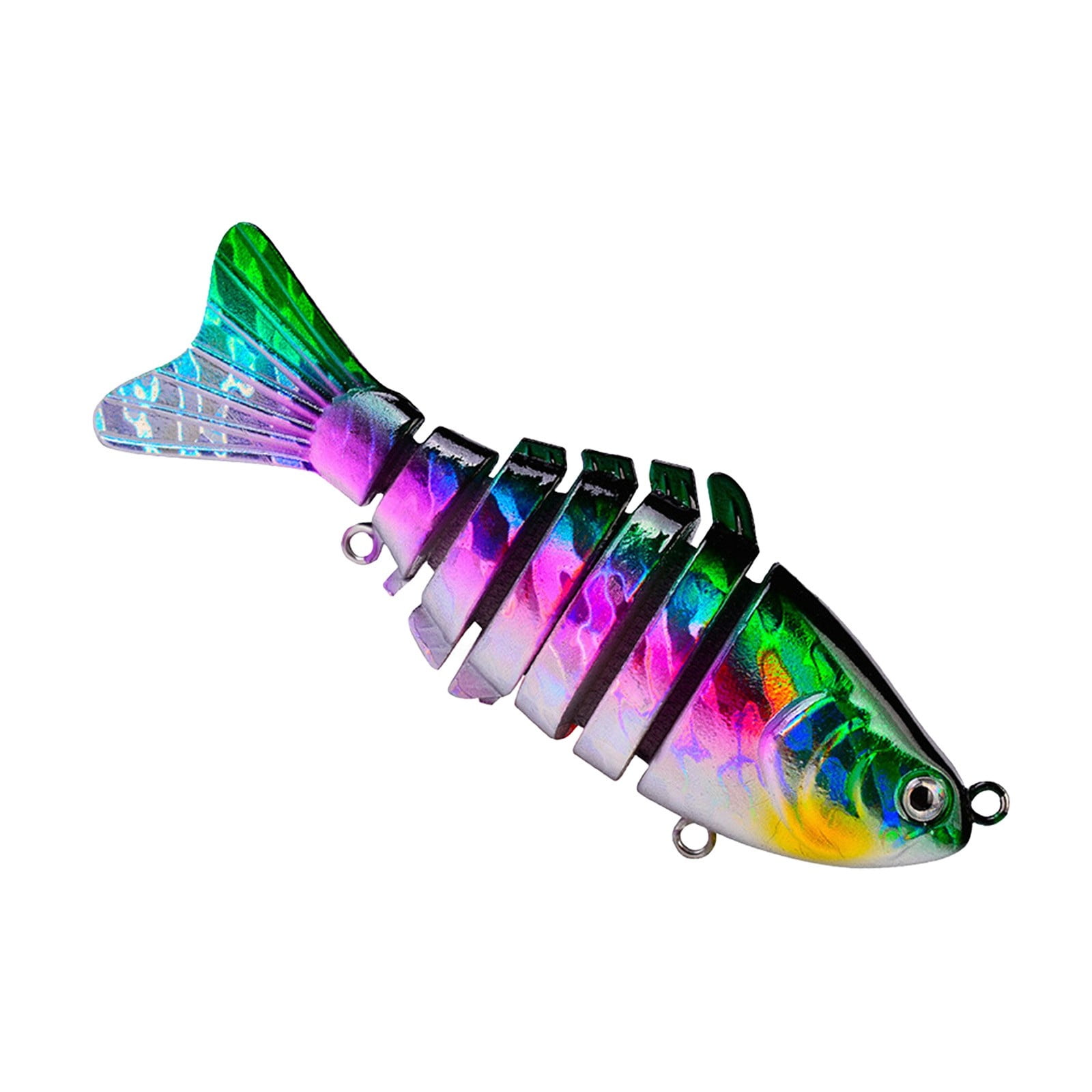 YUEVE 7 Segment Fishing Swimbait Saltwater Freshwater Lifelike Fish Attractor For Youth Adult ...