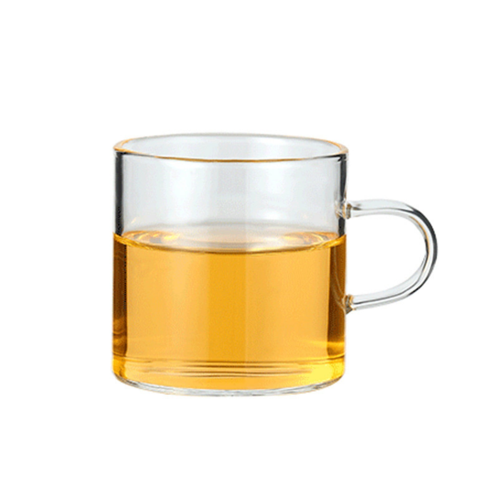 YUEVE Elegant 100ml Transparent Glass Tea Cup With Colorful Handle For ...