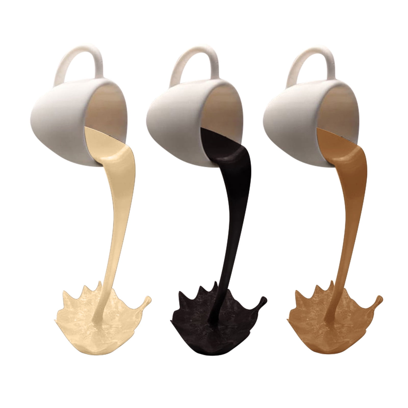 YUEVE Floating Coffee Cup Mug Sculpture Kitchen Pouring Spilling ...