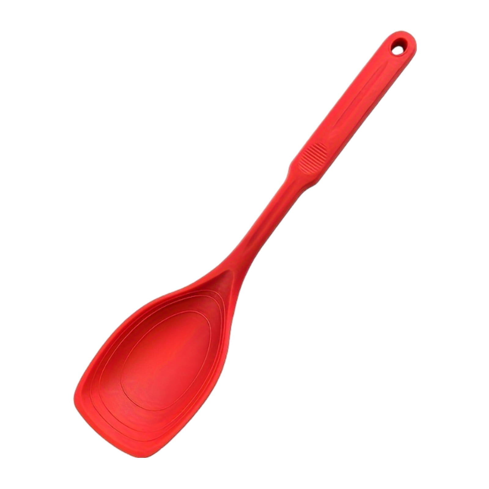 YUEVE Large Silicone Cooking Spoon Non Stick Solid Spoon Set With Deep ...