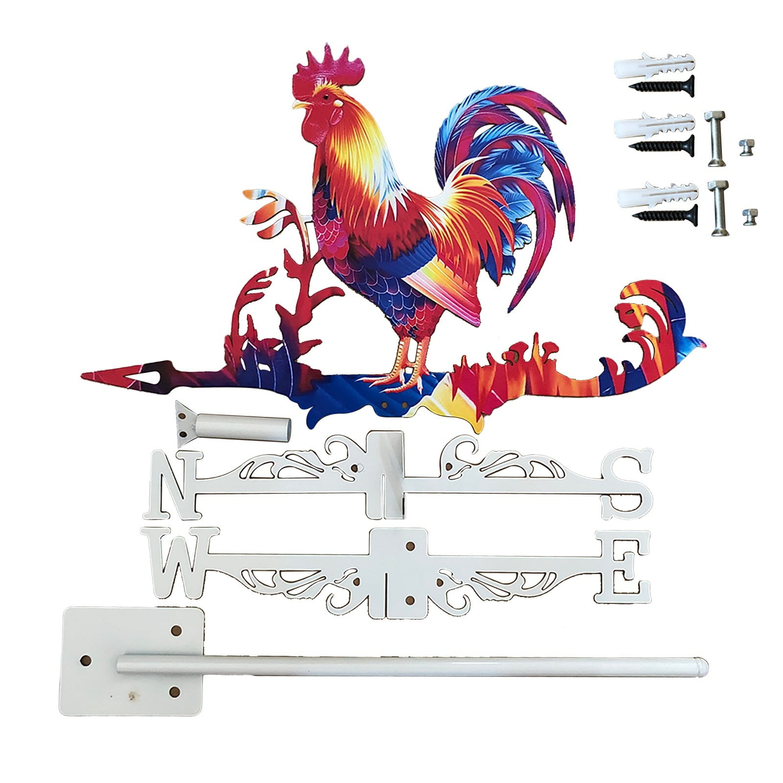 YUEVE Stainless Steel Weather Vane Black Metal Patio Roof Outdoor ...