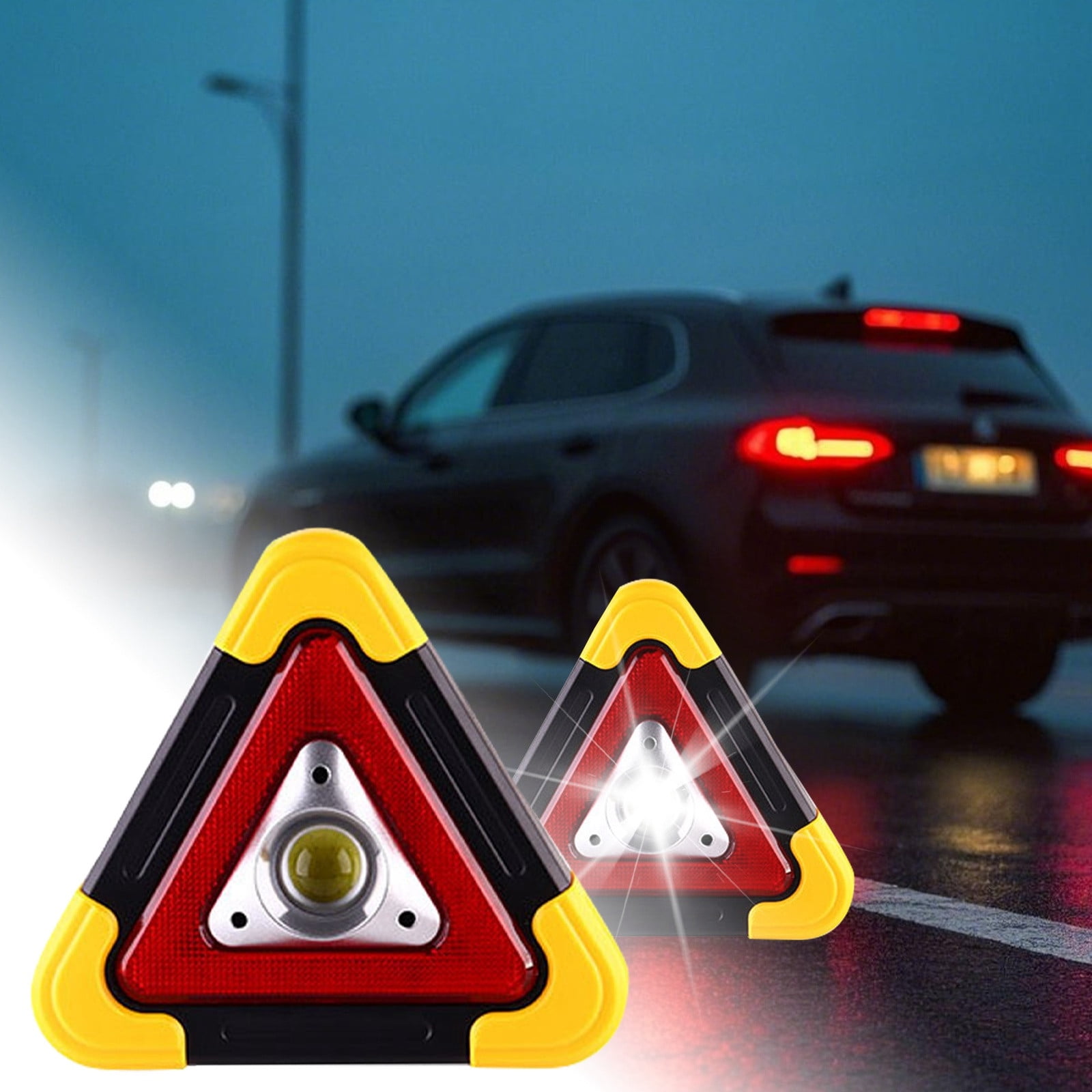 YUEVE Triangle Multifunctional Emergency Triangles Lights LED Solar ...