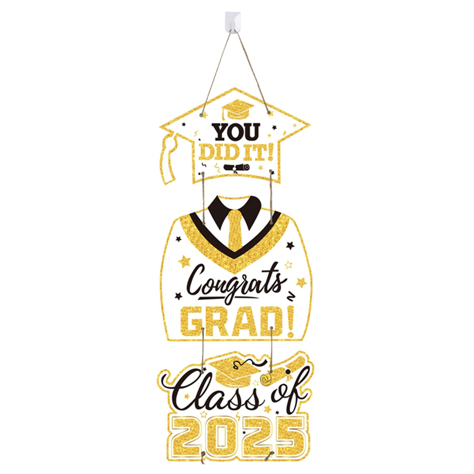 YUEWAN 2025 Graduation Hanging Sign Class of 2025 Congrats Grad Welcome ...