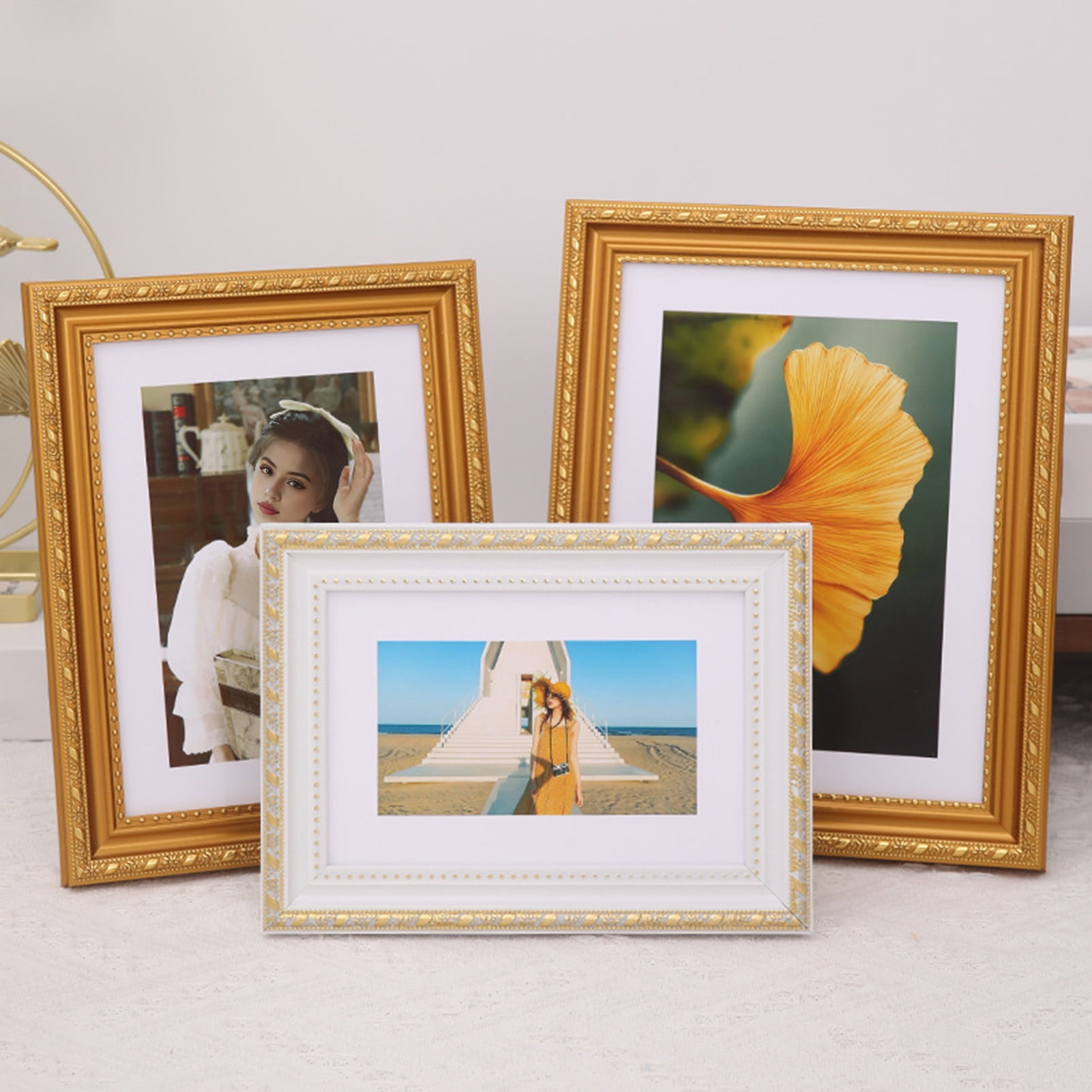 YUEWAN 6 inch Photo Frame Resin Picture Frame with Back Hook Retro ...