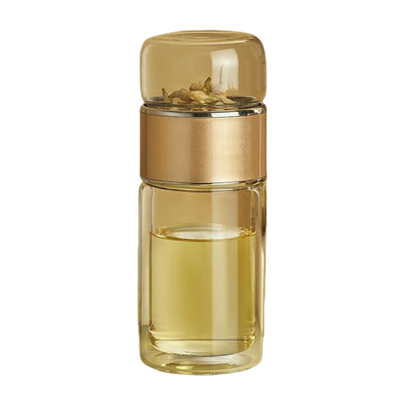YUEWAN Glass Tea Infuser Bottle Double-layer Heat-resistant Glass Tea ...