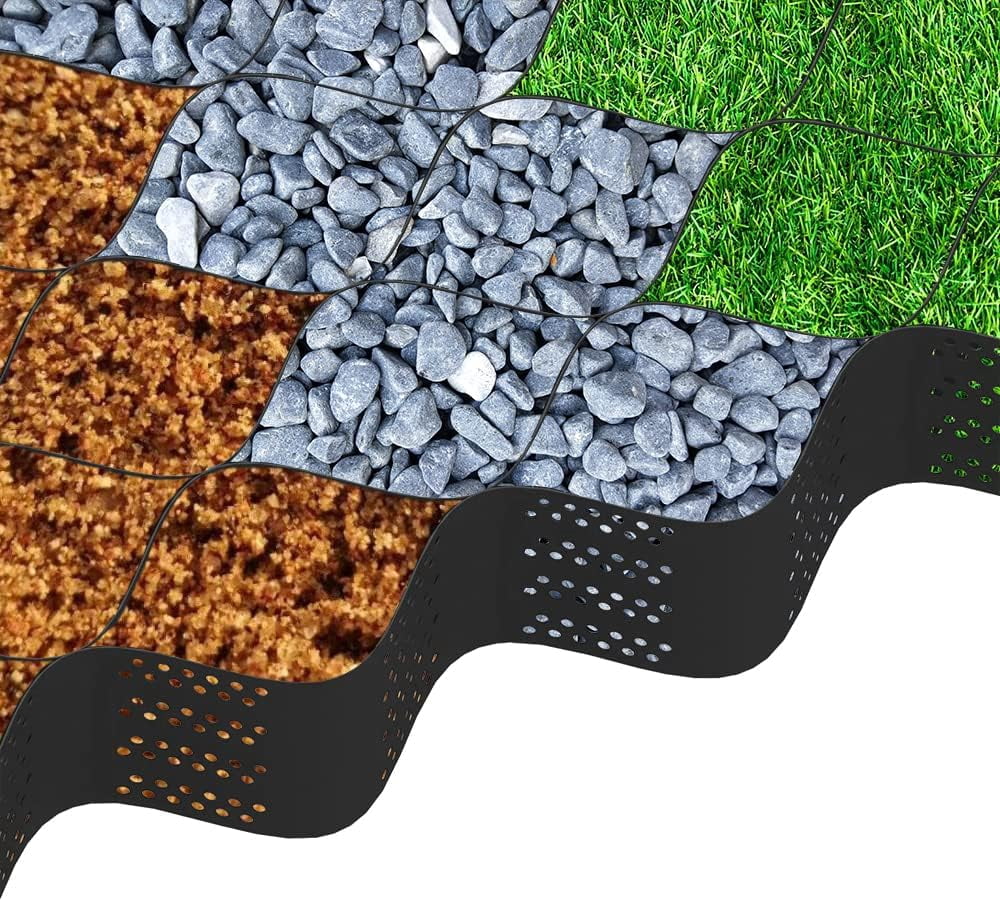 YUEWO Geo Grid Ground Grid 6 Inch (9x17FT) 155 sq ft Geocells Cellular ...