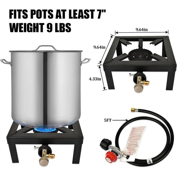 Heavy Duty Single Burner Propane Stoves for Outdoors and Camping