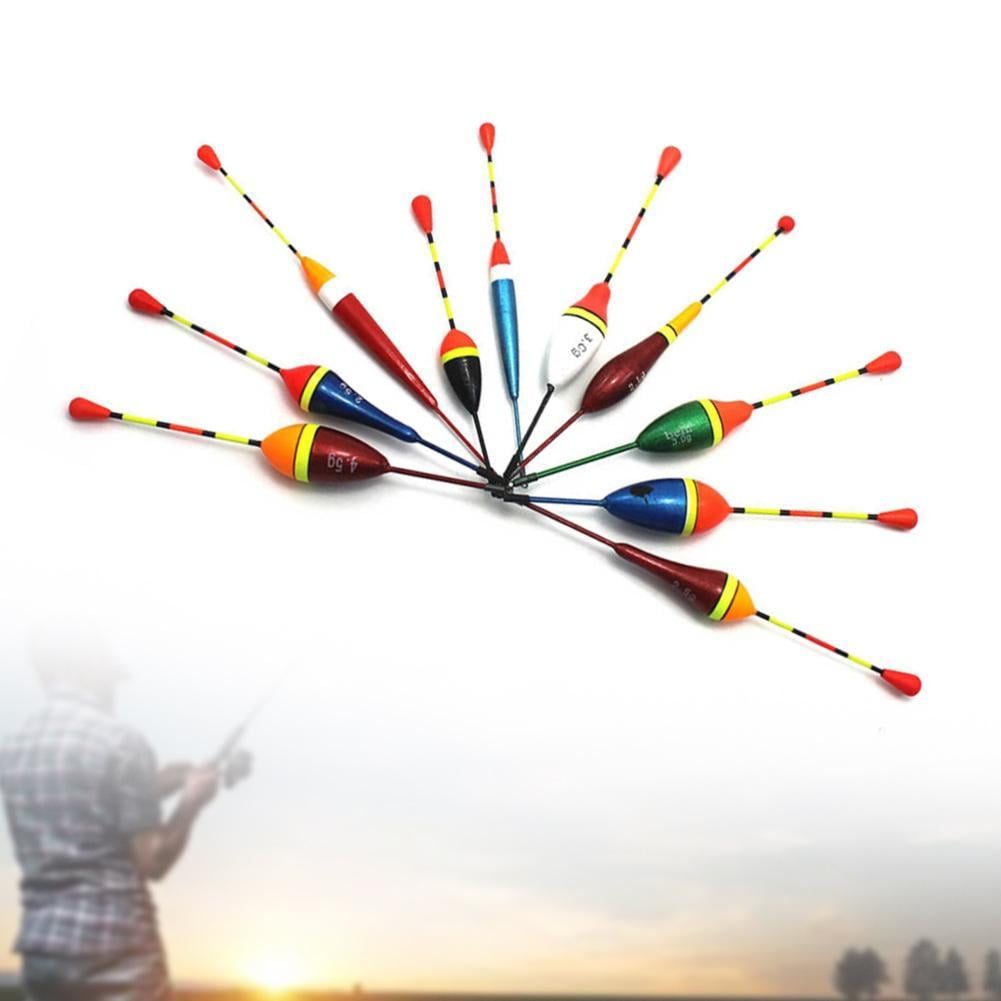 YUEYAN 10x Fishing Float Set Buoy Bobber Vertical Buoy Fish Fast ...