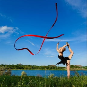 iaksohdu 4m Gymnastics Rhythmic Dancing Ballet Ribbon Streamer Twirling ...