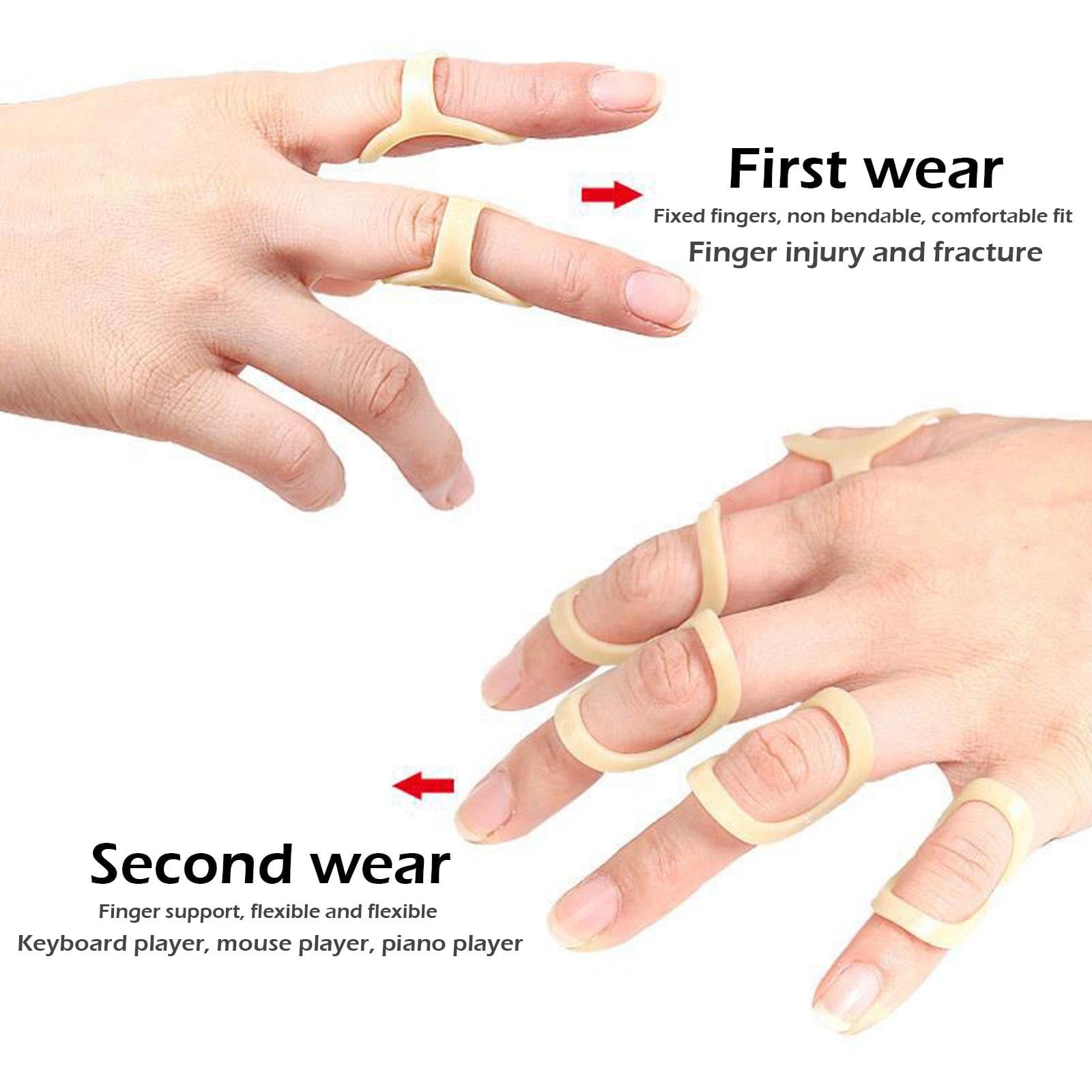 YUEYAN Finger Adjustable Fix Splint Brace Protector Support Joint Pain ...