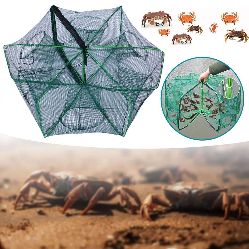 YUEYAN Fishing Bait Trap Crab Net Crawdad Shrimp Cast Dip Cage Fish ...