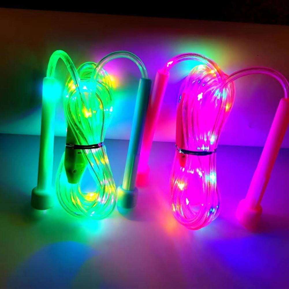 YUEYAN Glow Jumping Rope Nightlight Colorful LED Light Jumping Rope ...