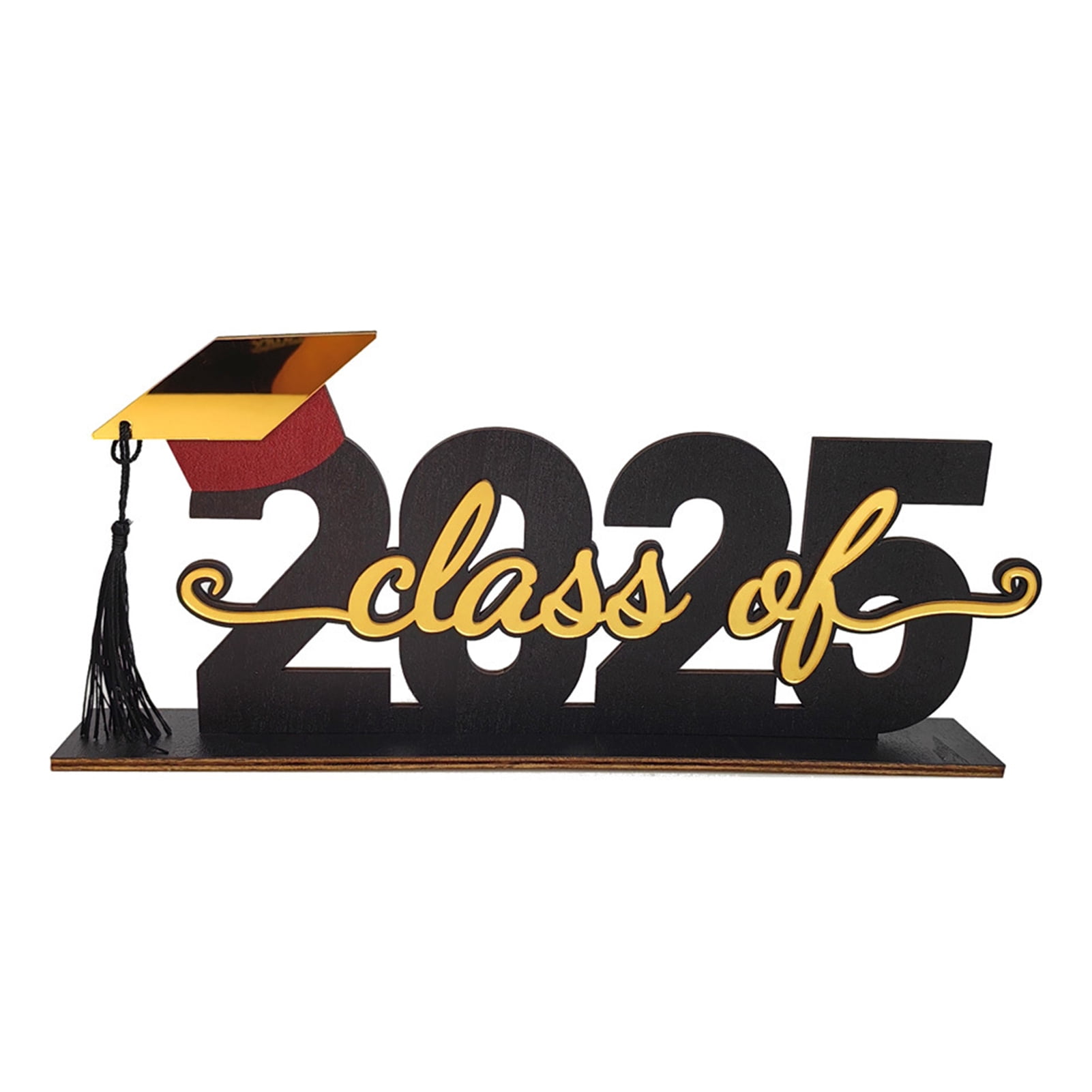 YUEYAN Graduation Decorations Class of 2025 Wooden Table Sign High ...