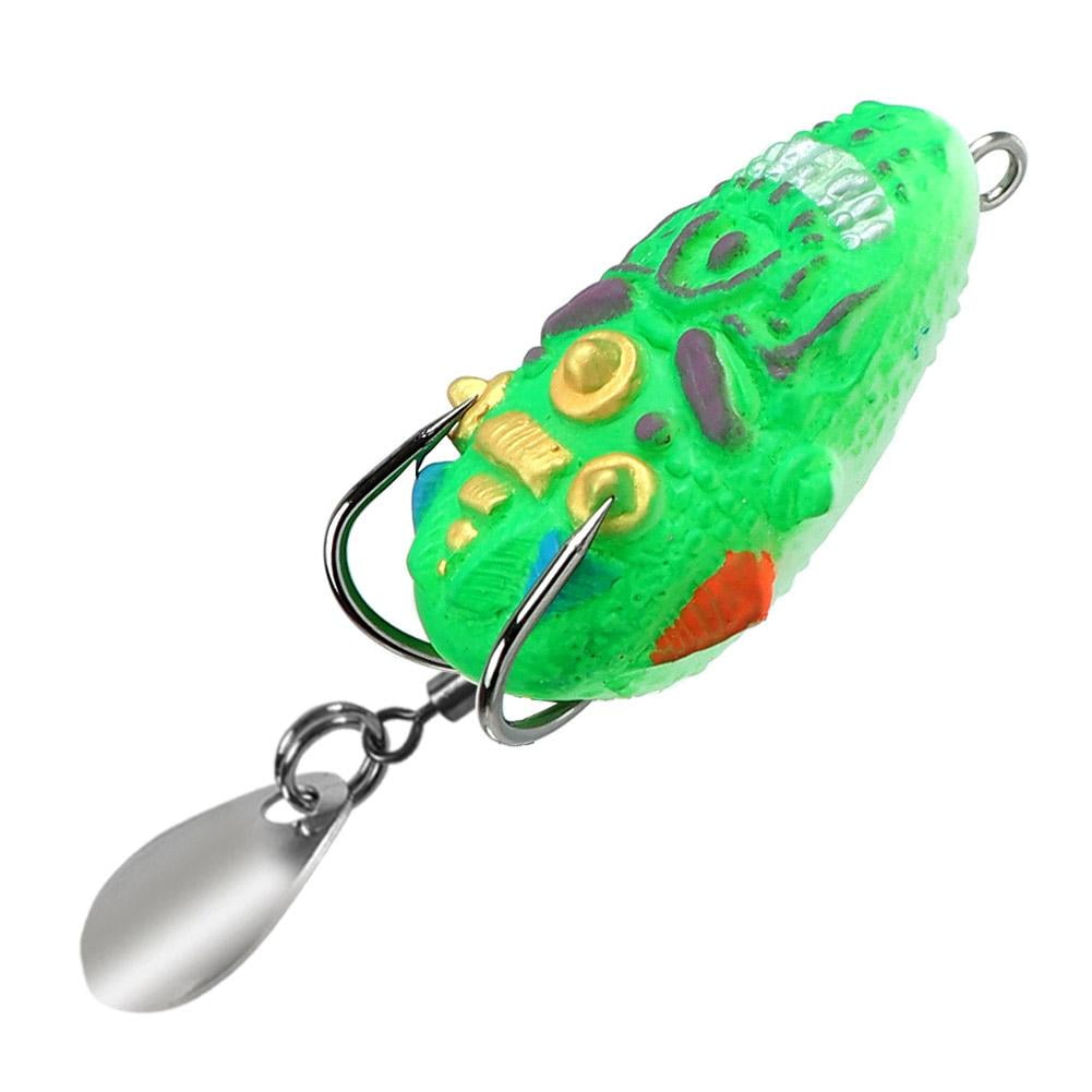 YUEYAN Mini Frog Soft Bait 40mm 47g Double Hide Hook Fishing Lure ...