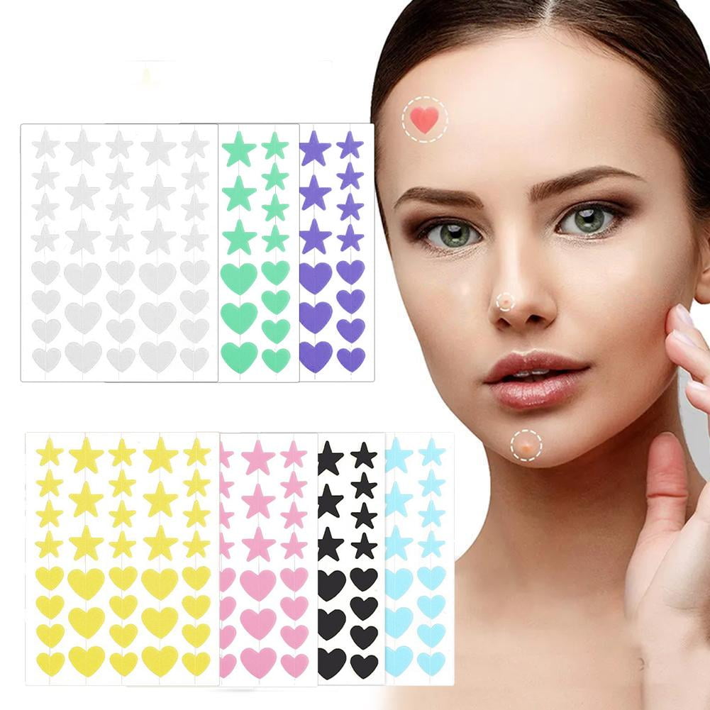 YUEYAN New Cute Heart Pimple Patches Invisible Acne Removal Stickersl ...