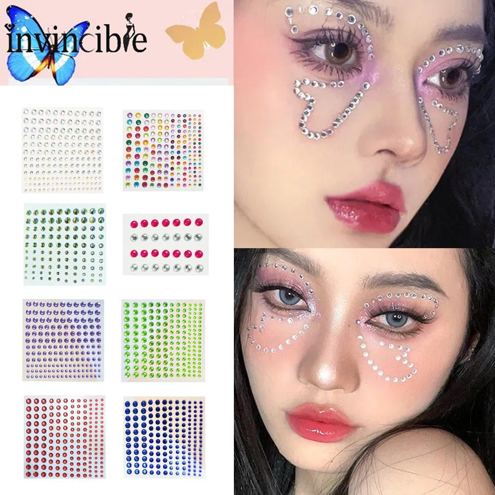 YUEYAN Pearl Eyes Face Temporary Tattoo Gems Beauty DIY Body Art Nail ...