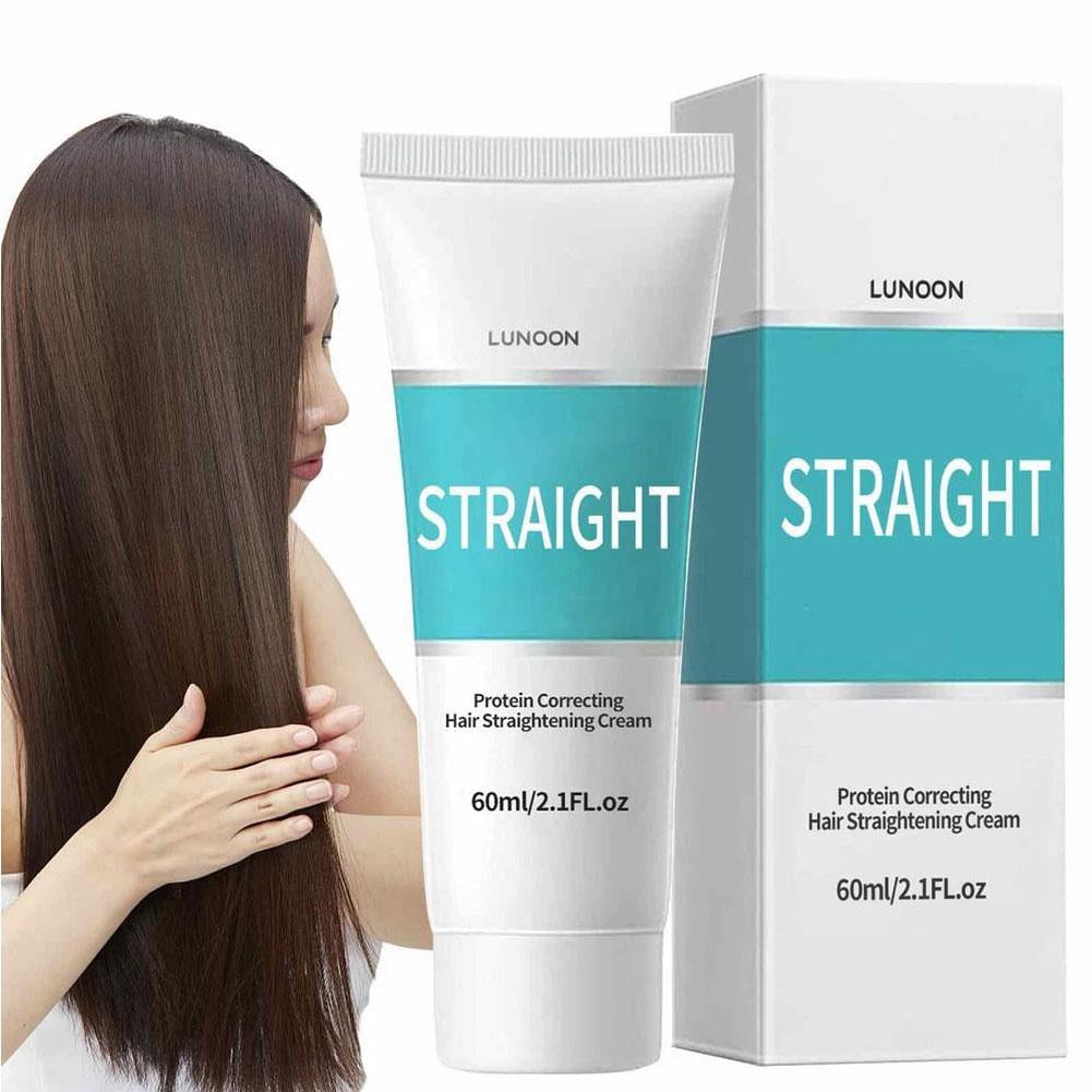 YUEYAN Protein Hair Straightening Cream Silk Gloss Hair Straightening ...