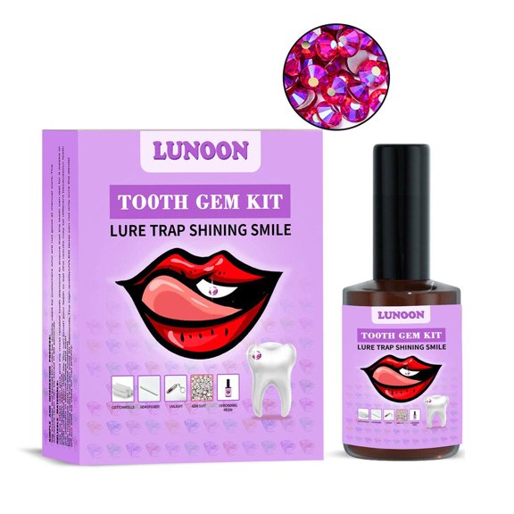 HYLLai Tooth Gem Kit, DIY Shiny Teeth Crystal Set 20 Pieces, Resin ...