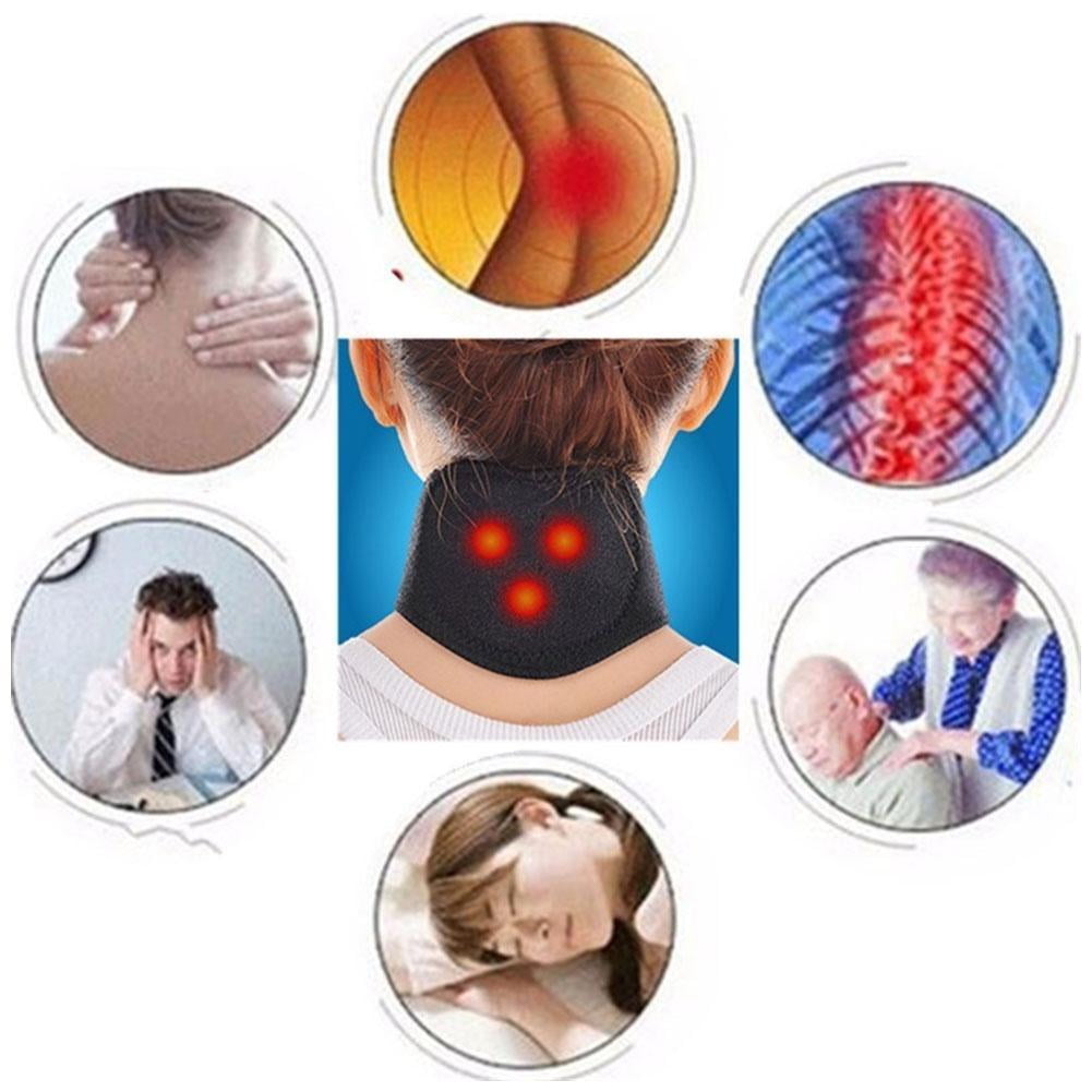 YUEYAN Selfheating Tourmaline Neck Brace Belt Magnetic Therapy Support ...