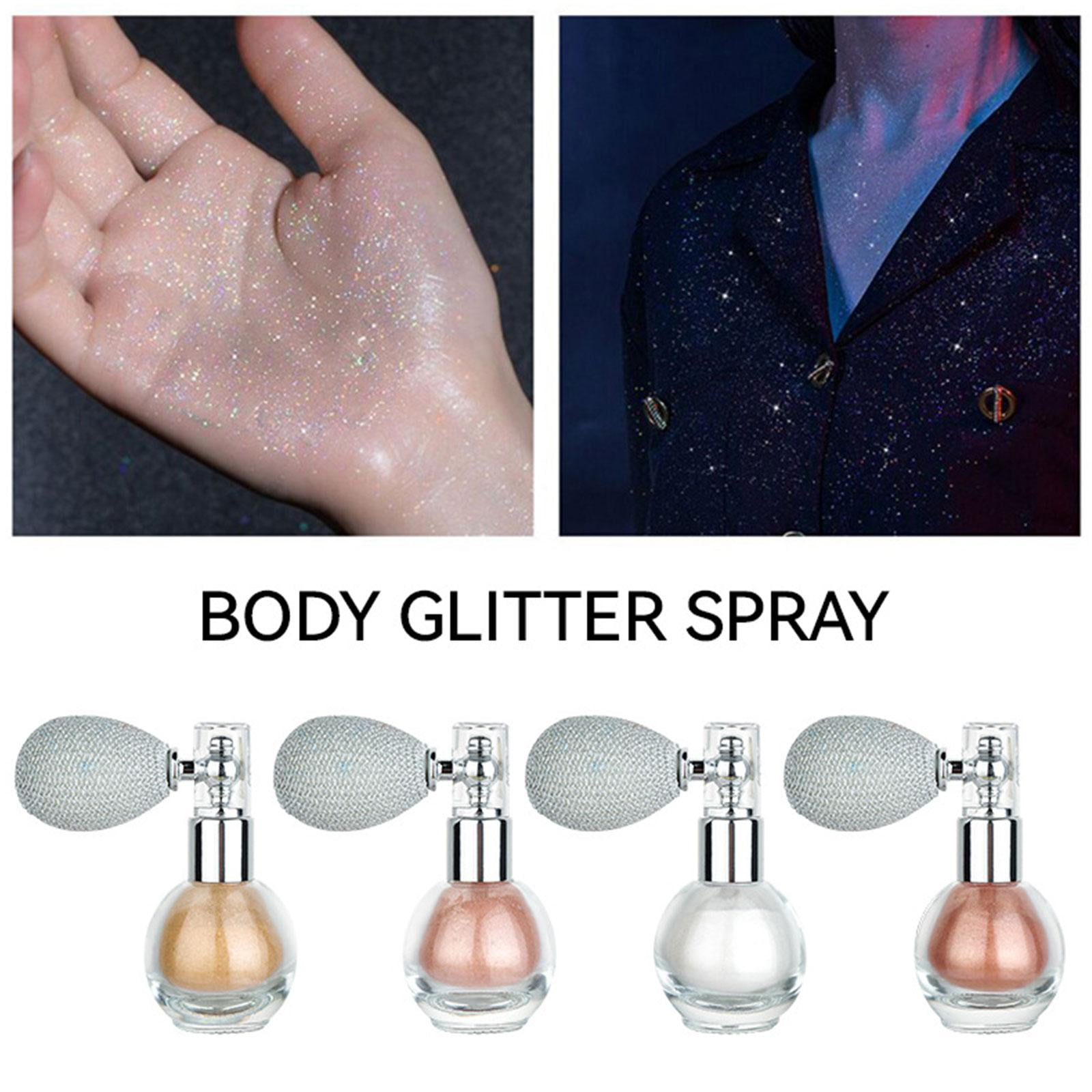 YUEYAN Shimmering Body Powder Spray with Glitter Highlights Radiant ...