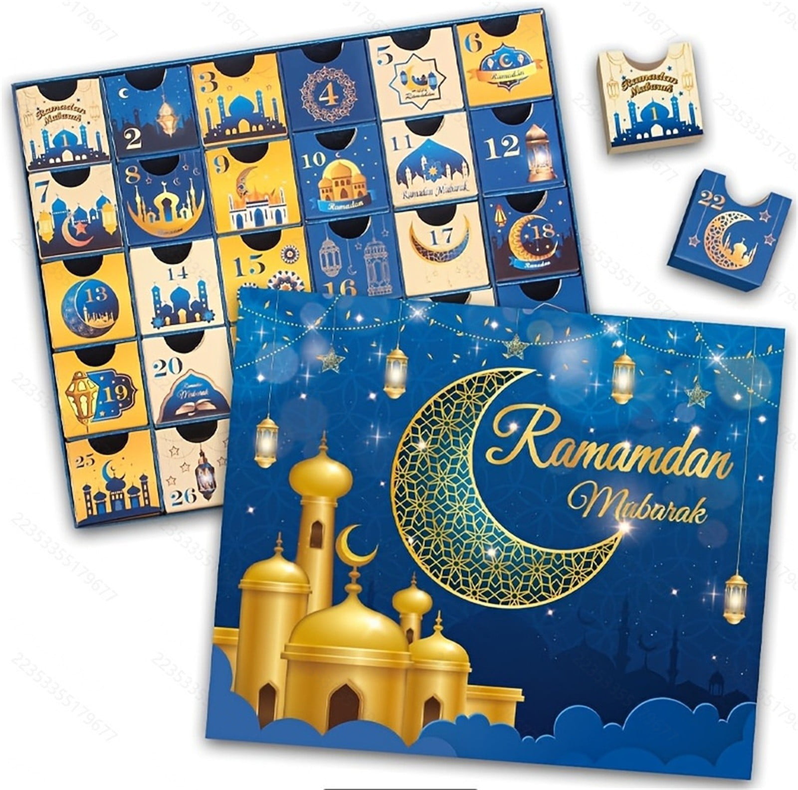 YUEtays Ramadan Advent Calendar with Drawers, 30 Empty Boxes for 30 ...