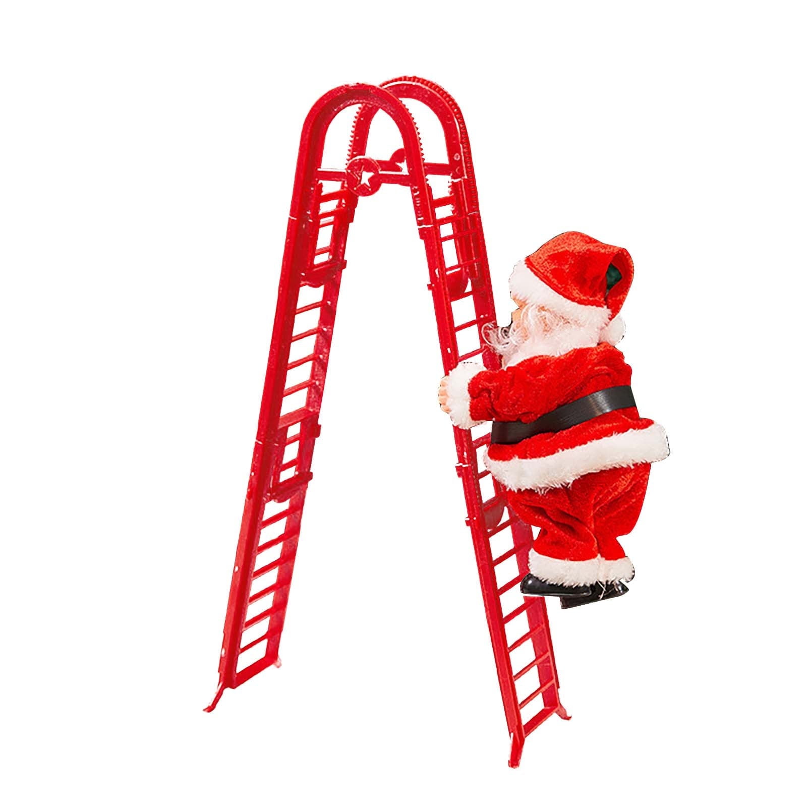 YUEtays Santa Claus Climbing Ladder, Electric Christmas Climbing Santa ...