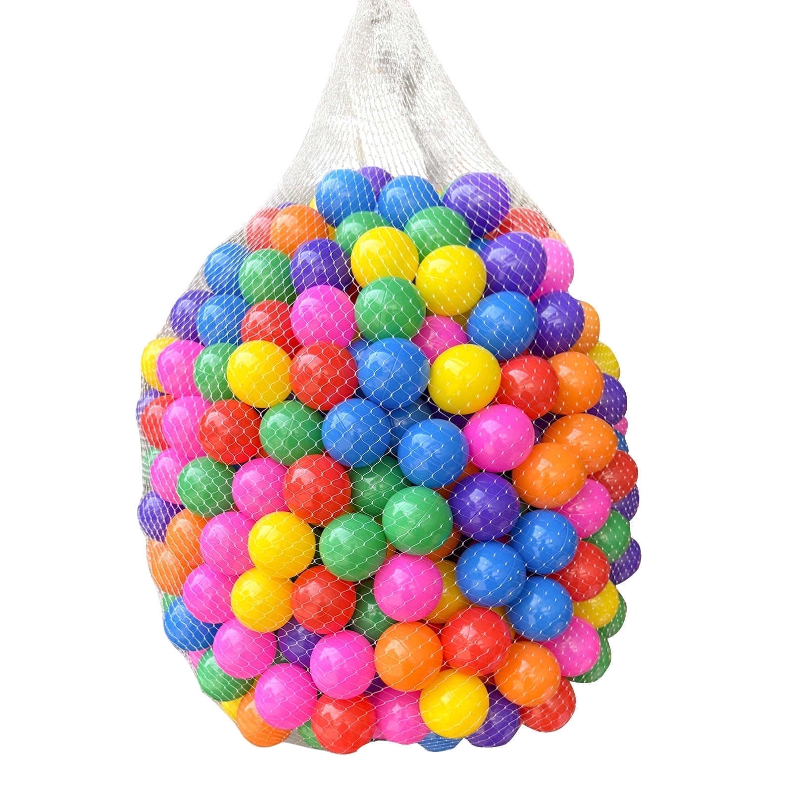 YUFER 100 Count Plastic Soft Ball Pit Balls Colorful Phthalate Free BPA ...