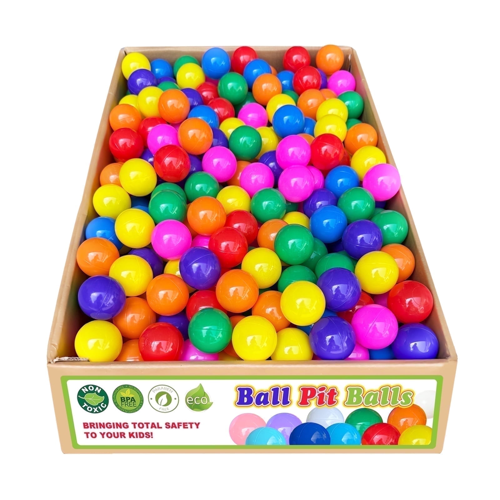 YUFER 1000 Pcs Ball Pit Balls - 2.2" BPA-Free Plastic, Sensory Play for ...