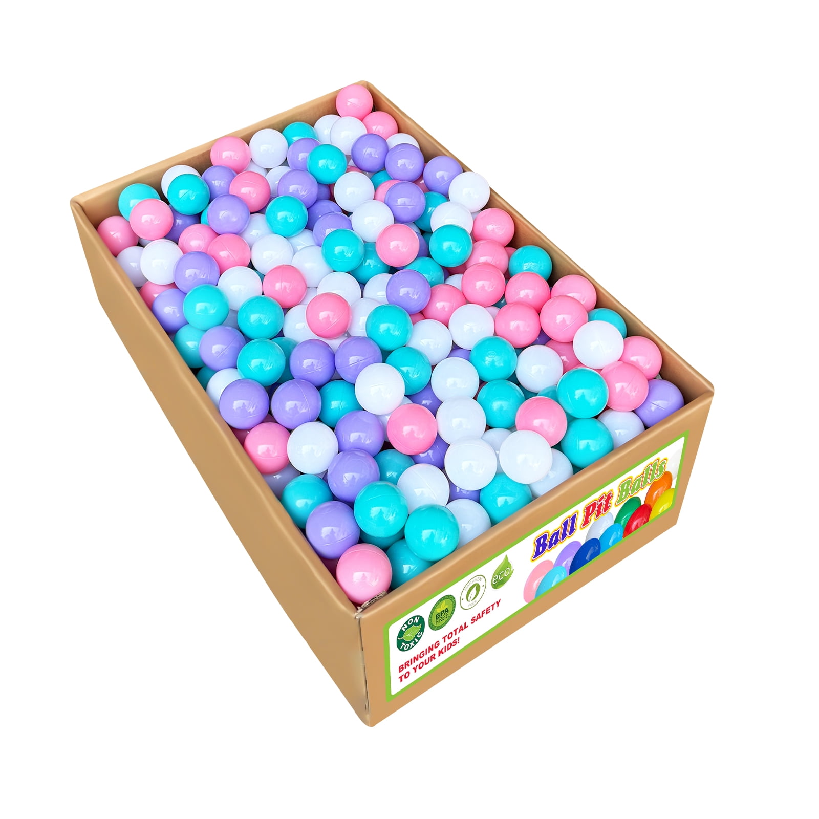 YUFER 500 Piece Ball Pit Balls for Kids & Toddlers- 2.2 Inch Thickened ...