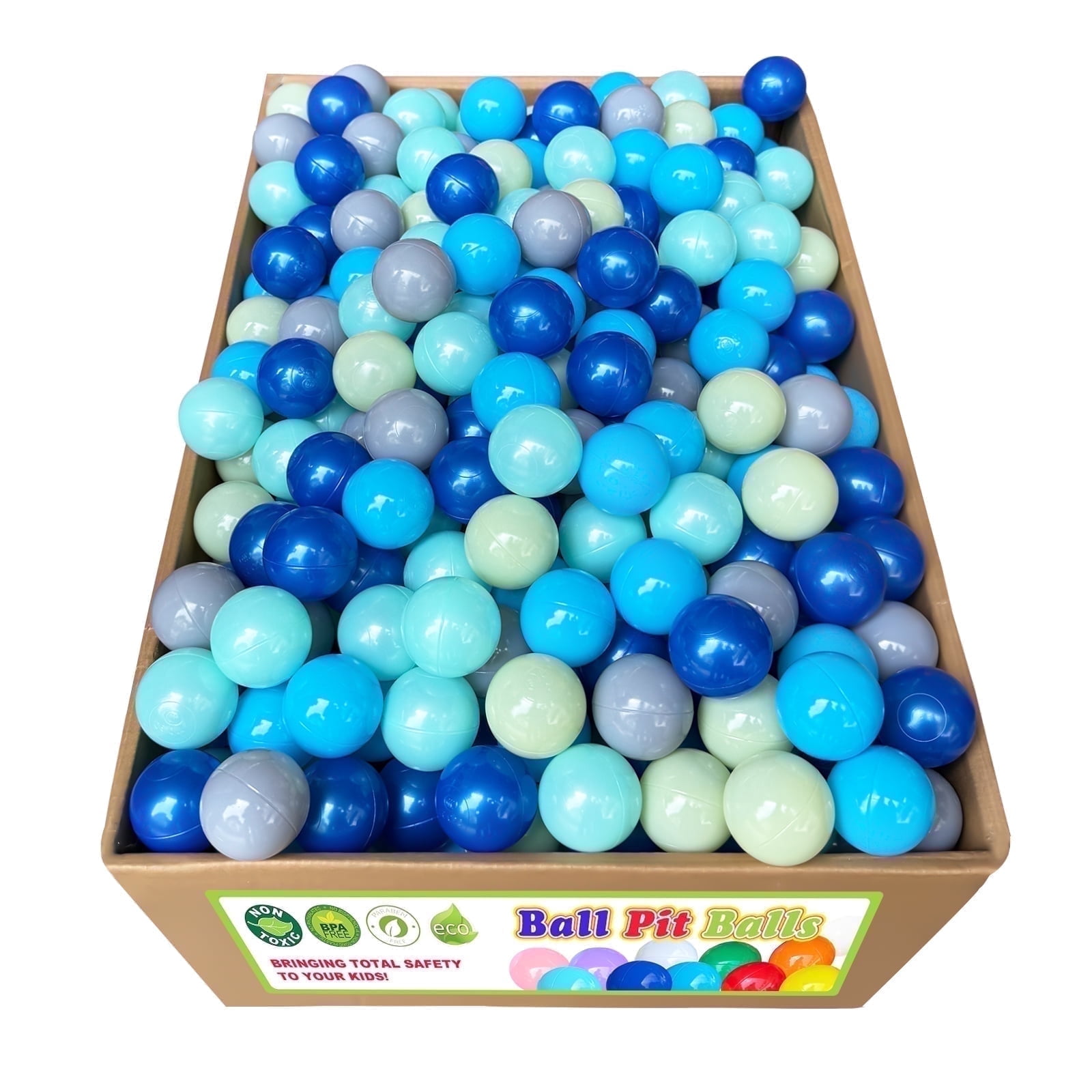 YUFER 500 Pcs Ball Pit Balls - 2.2" BPA-Free Plastic, Sensory Play for ...