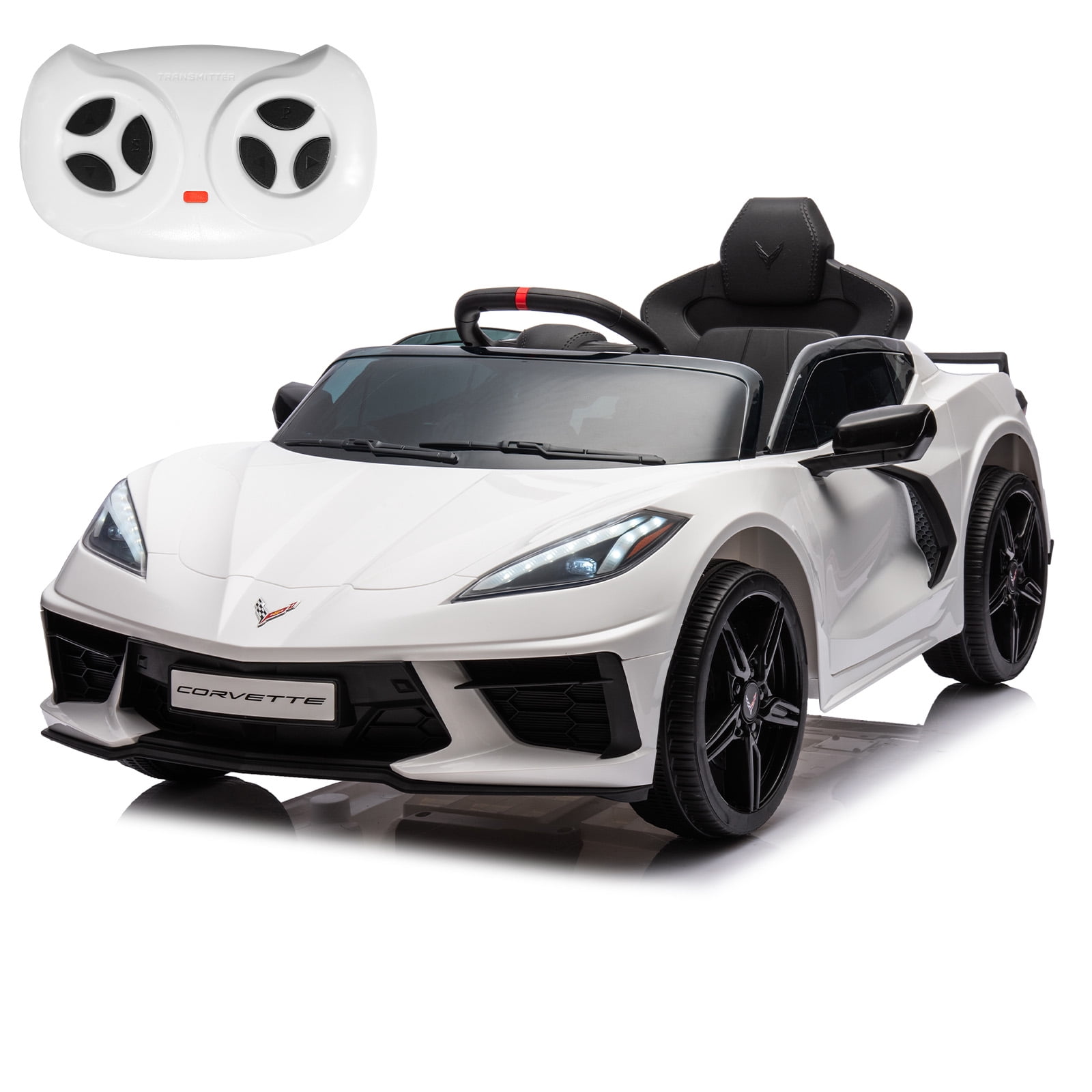 YUFU 12V Kids Electric Vehicles Corvette Ride on Car for Boys and Girls ...
