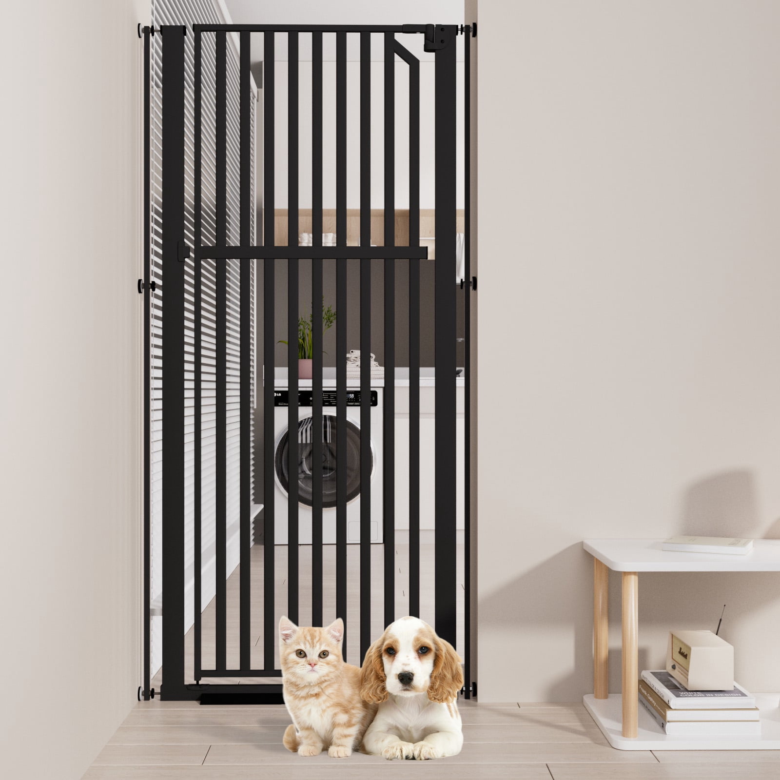 YUFU 63" Extra Tall Pet Door for Door Way, 30"-33"/30"-37" Adjustable ...