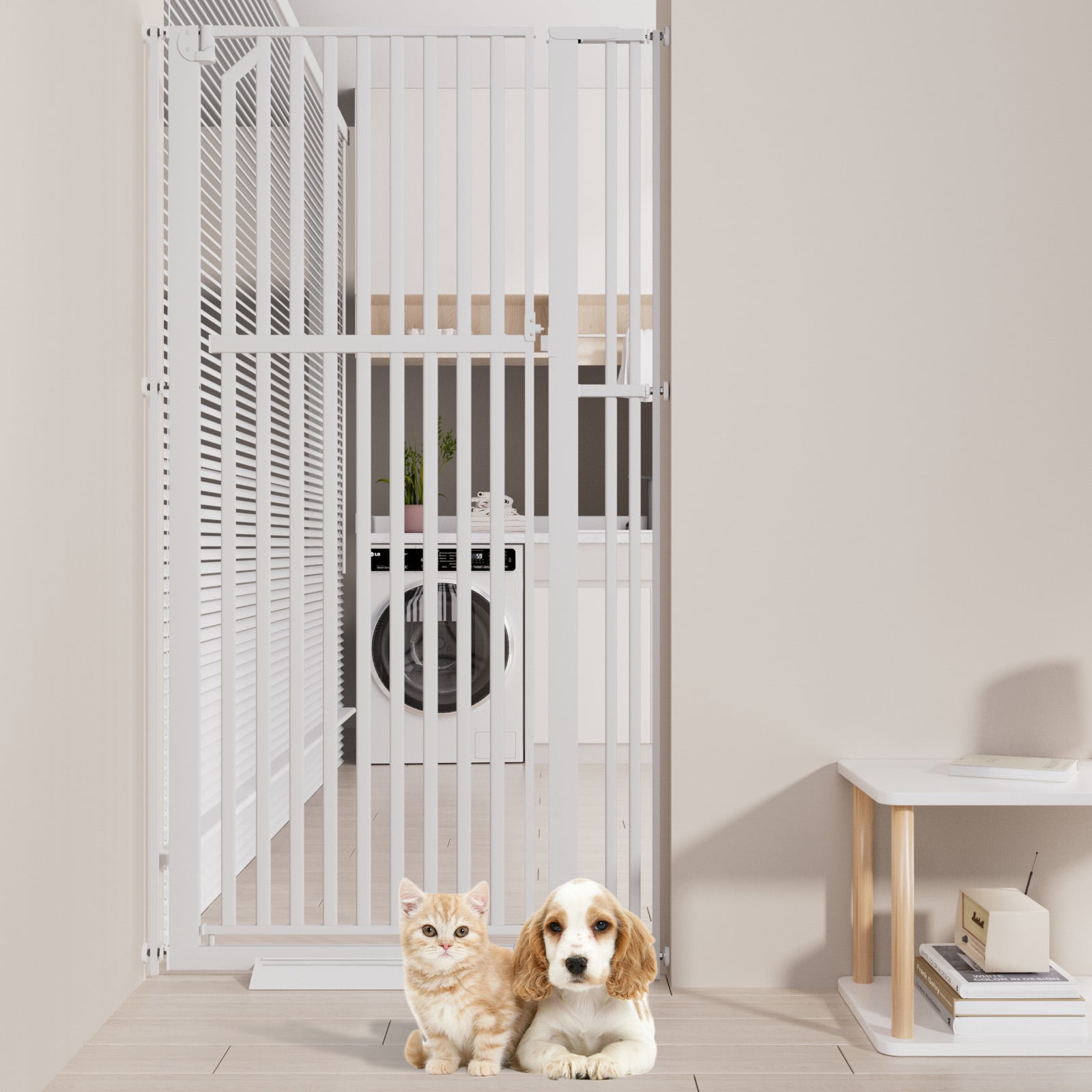 YUFU 63" Extra Tall Pet Door for Door Way, 30"-33"/30"-37" Adjustable ...
